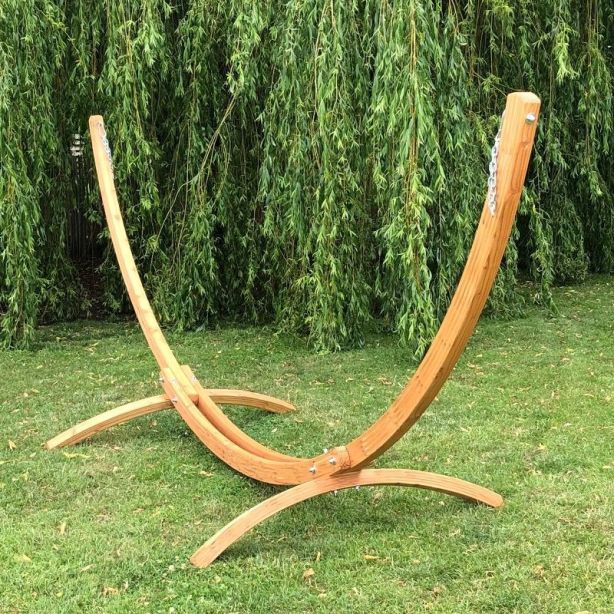 Le meilleur support de hamac en bois de mélèze pour les hamacs double