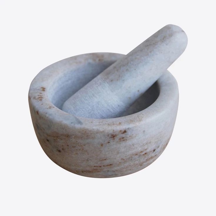 Mortier et pilon en marbre de Point-Virgule - Outil de cuisine