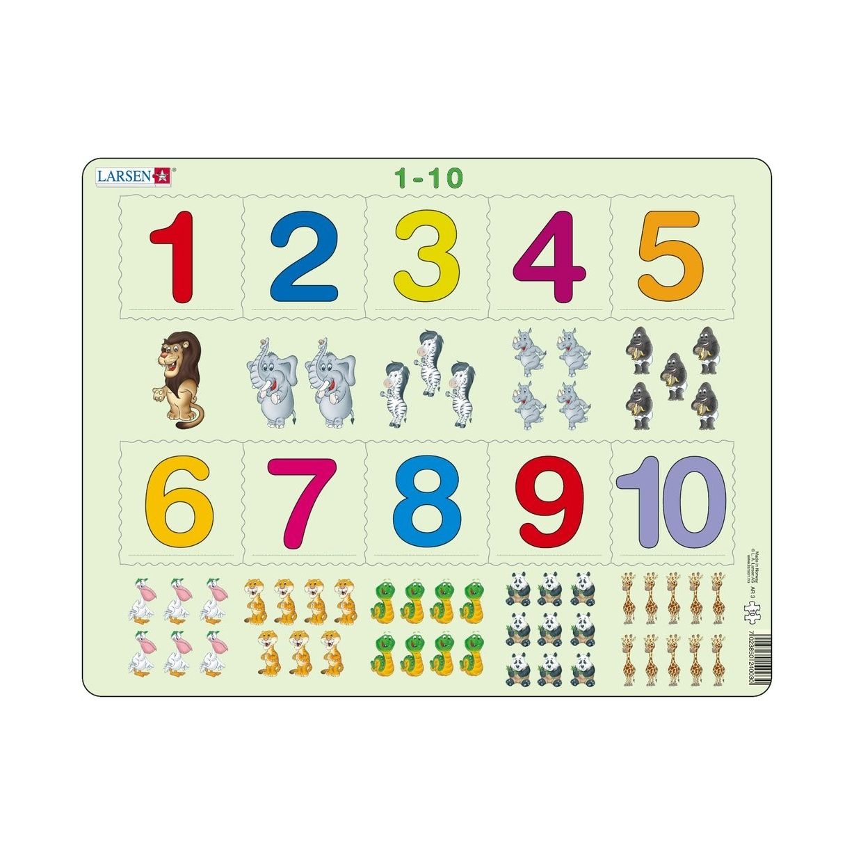 Puzzle J'apprends à compter de 1 à 10